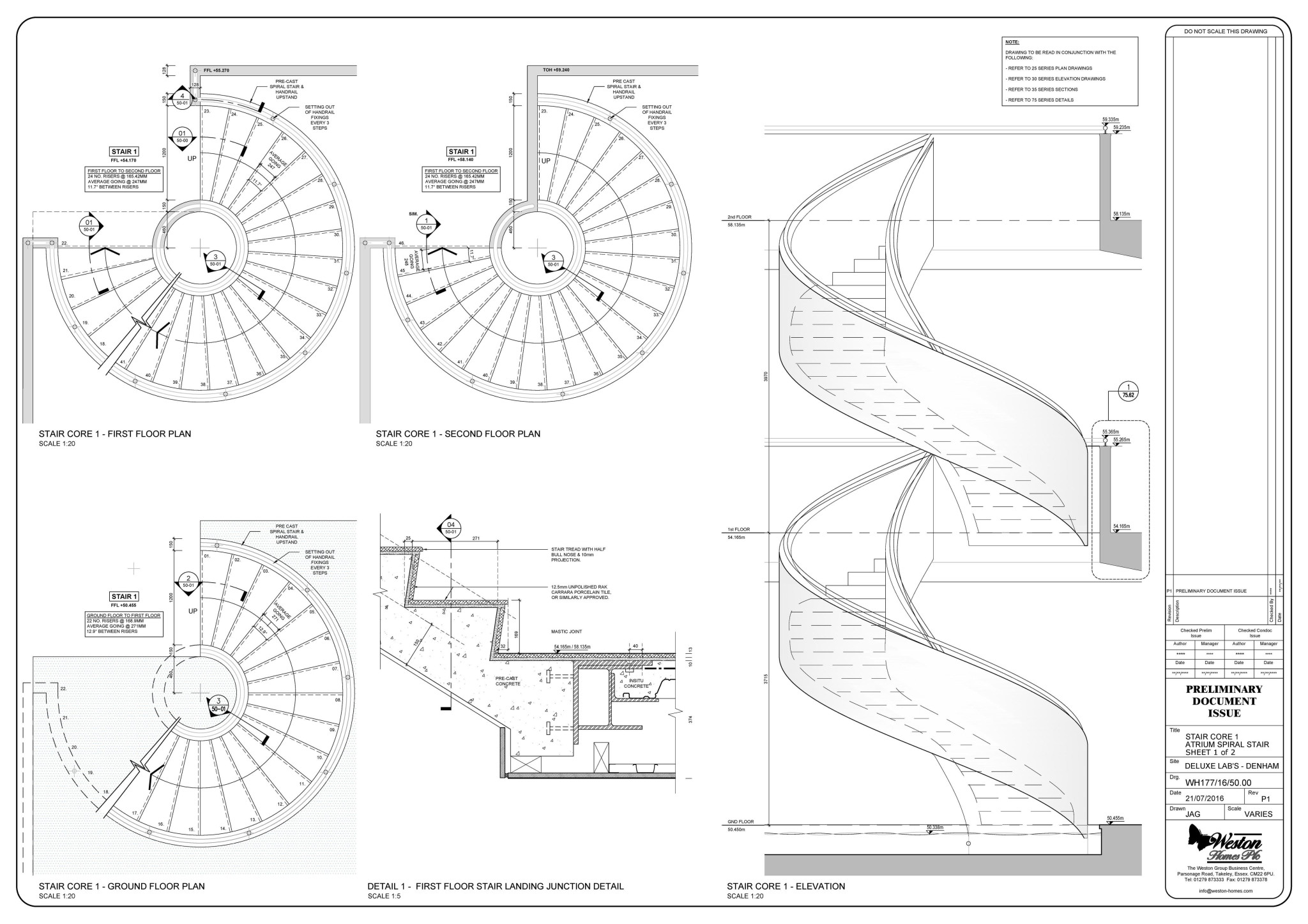 Denham Film Studios | Precast Concrete Helical Stairs | Essex